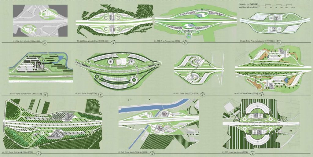 476-Structural schematics for highway service areas